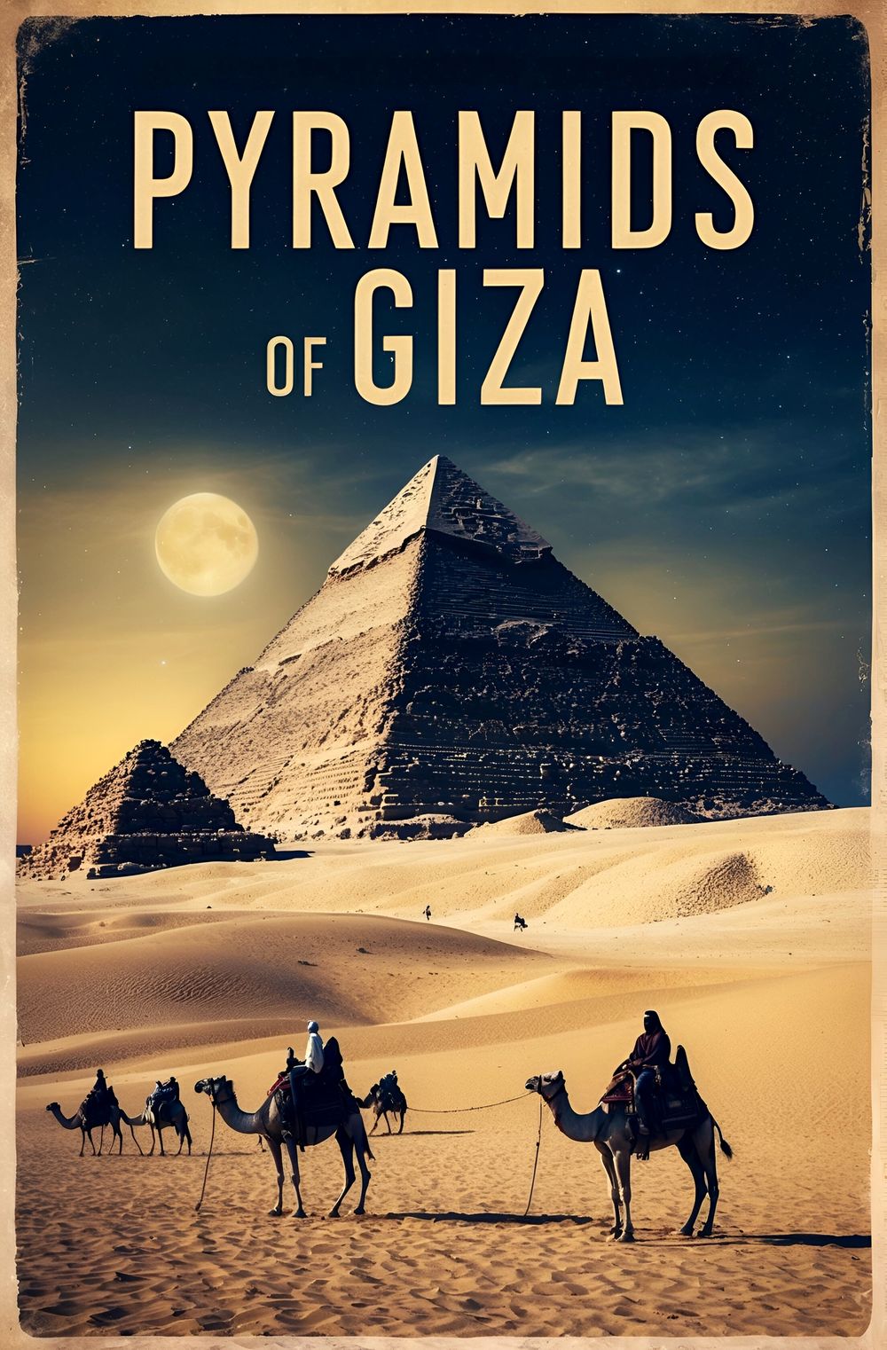 Vintage Pyramids of Giza Illustration | Timeless Egypt Art | Framer ...