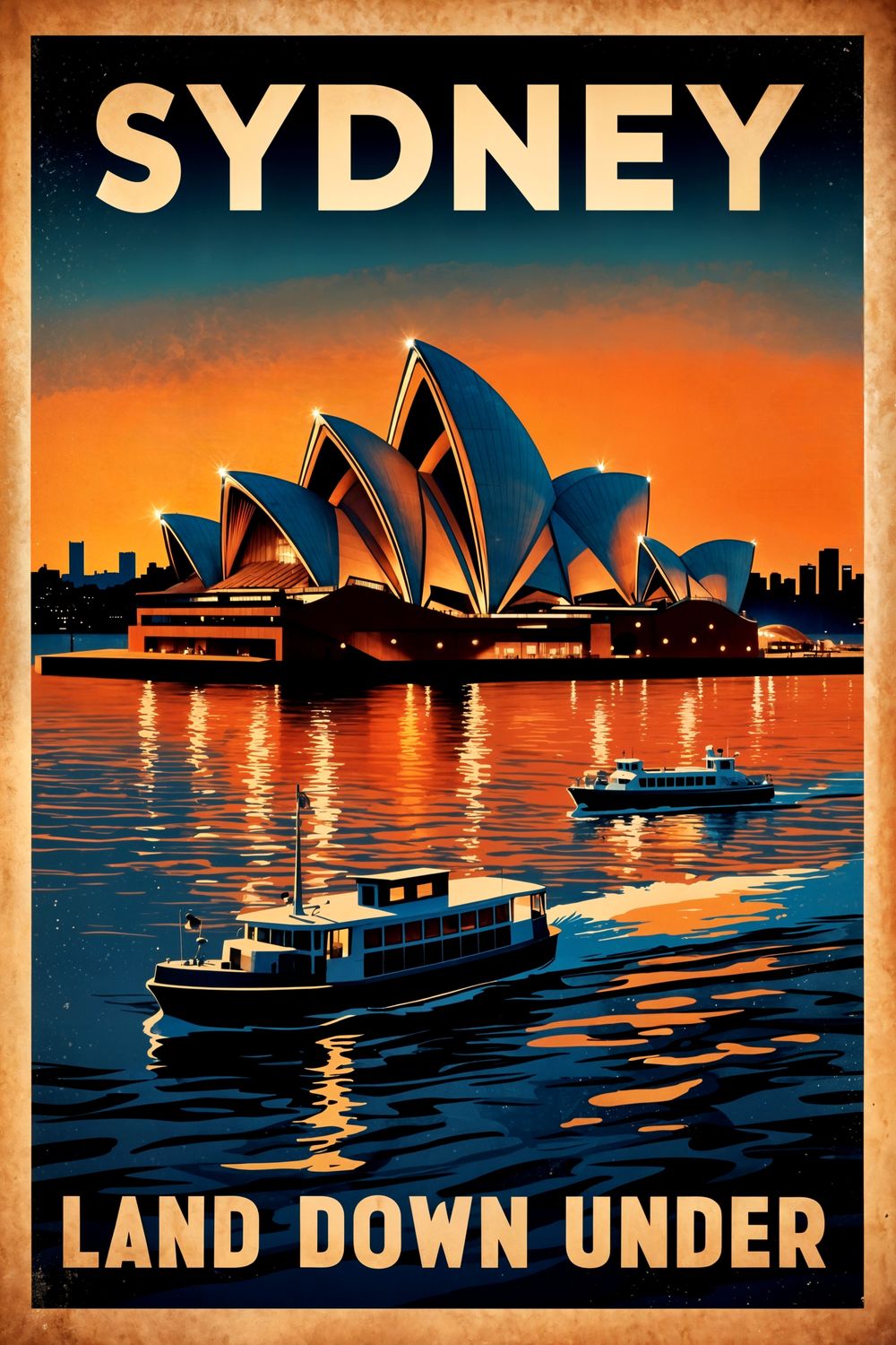 Vintage Sydney Poster: A Tribute to the Opera House | Framer Gallery ...