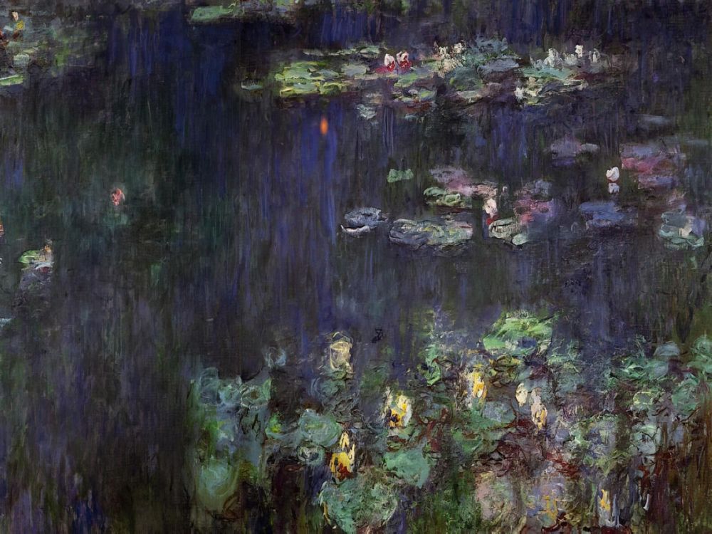 Water Lilies, Green Reflection (right half) - claude monet | Framer ...