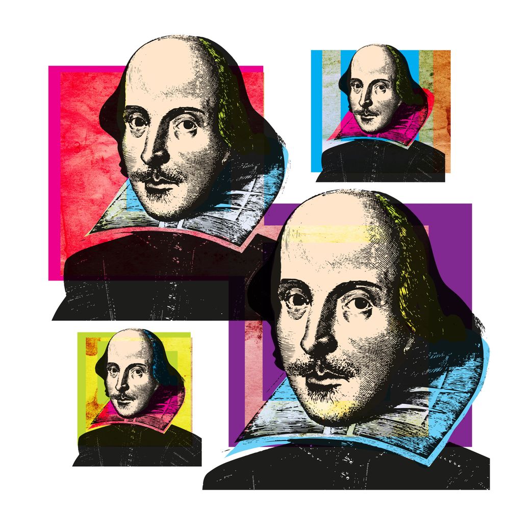 WILLIAM SHAKESPEARE - pop art style collage | Framer Gallery | Wall Art ...