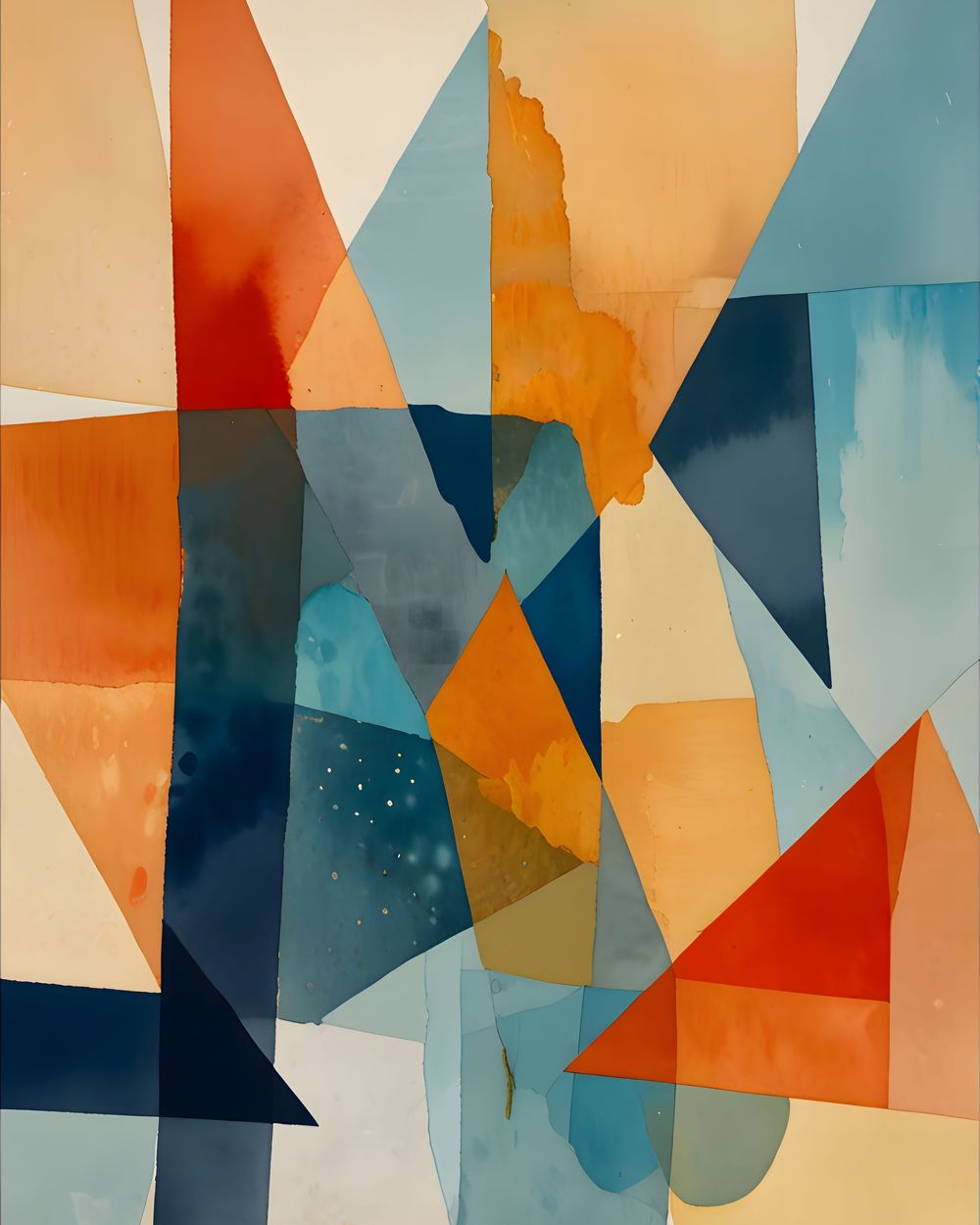 Abstract Angles of Blue and Orange | Framer Gallery | Framed Wall Art ...