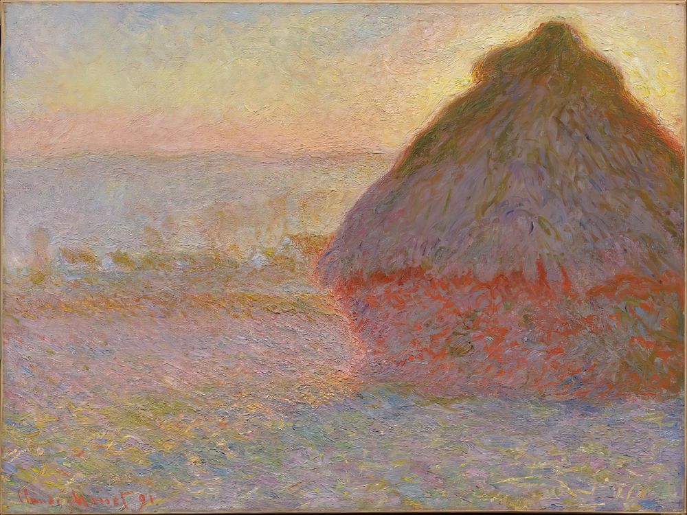 Grainstack (Sunset) - claude monet | Framer Gallery | Framed Wall Art ...