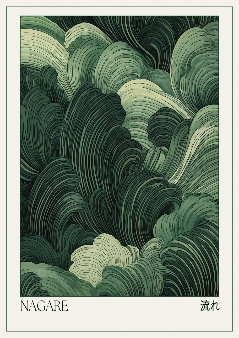 Japanese Art Abstract Painting Sage Green Wabi Sabi Wall Art japandi ...