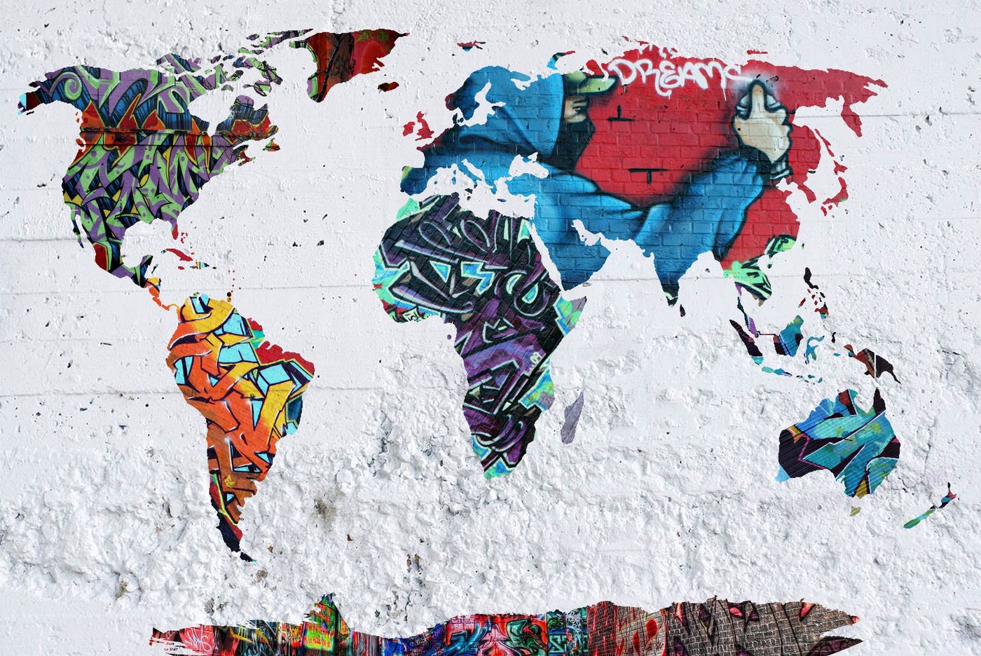 Map graffiti | Framer Gallery | Framed Wall Art Prints