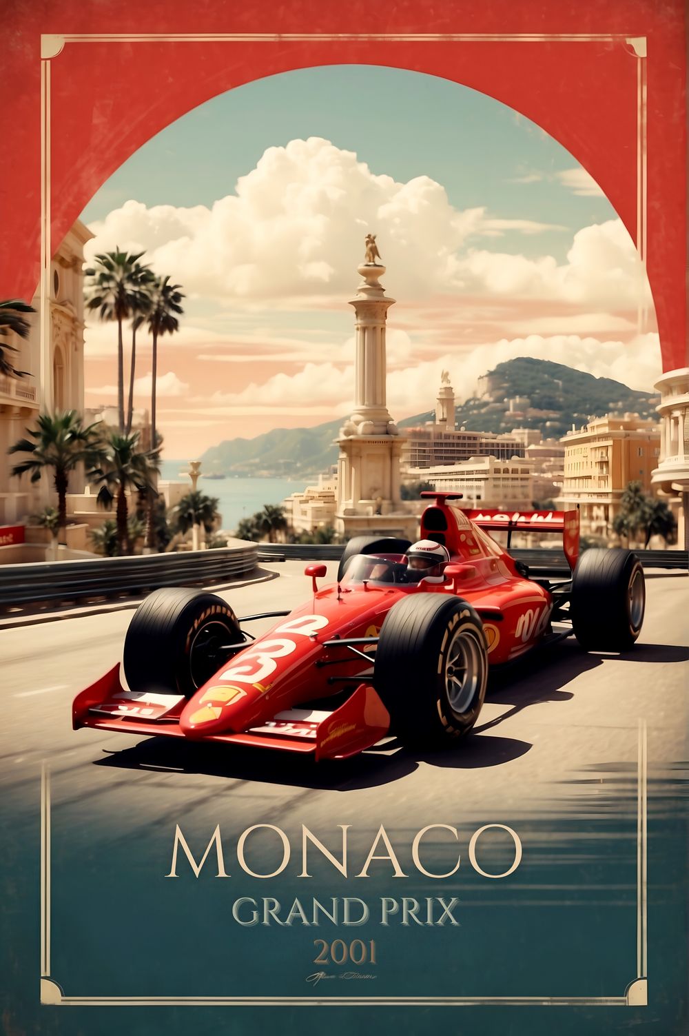 Monaco Grand Prix Nostalgia: Vintage Inspired Poster | Framer Gallery ...