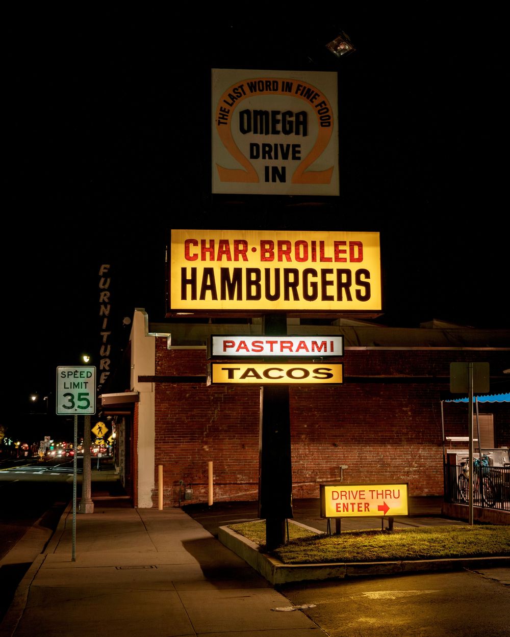 Omega Drive-In, Orange | Framer Gallery | Wall Art & Prints