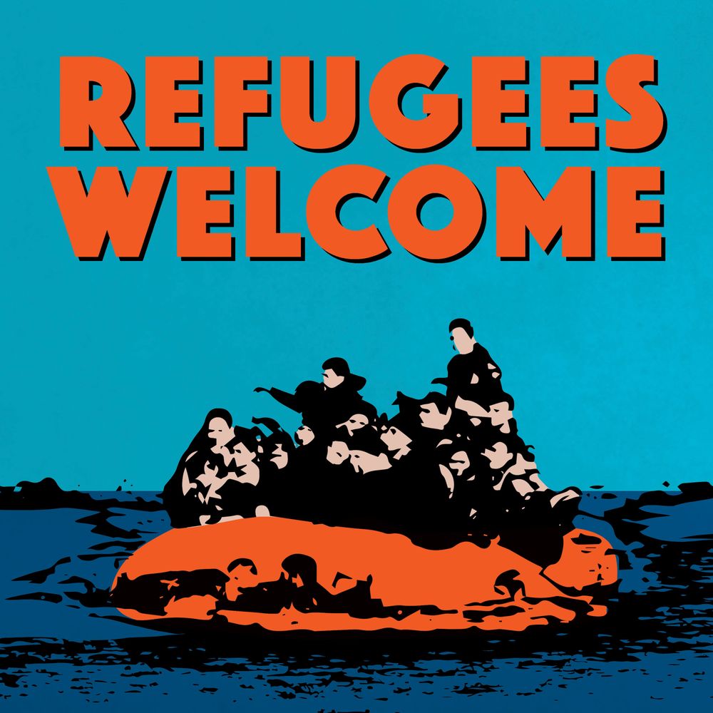 REFUGEES WELCOME graphic | Framer Gallery | Framed Wall Art Prints