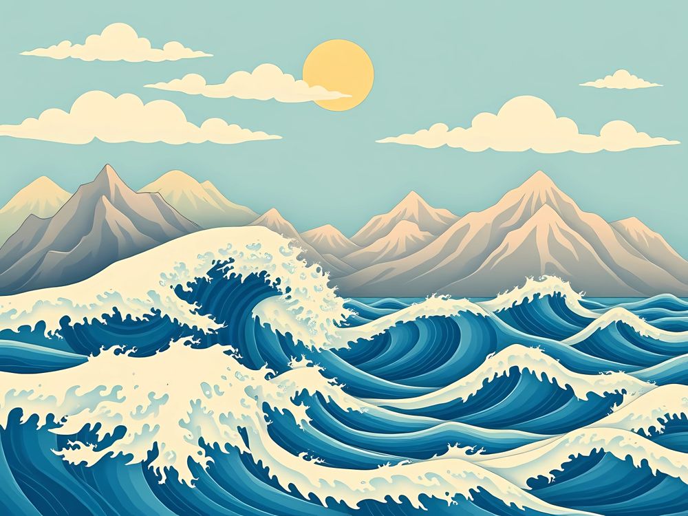 Roaring Waves and Distant Peaks | Framer Gallery | Wall Art & Prints